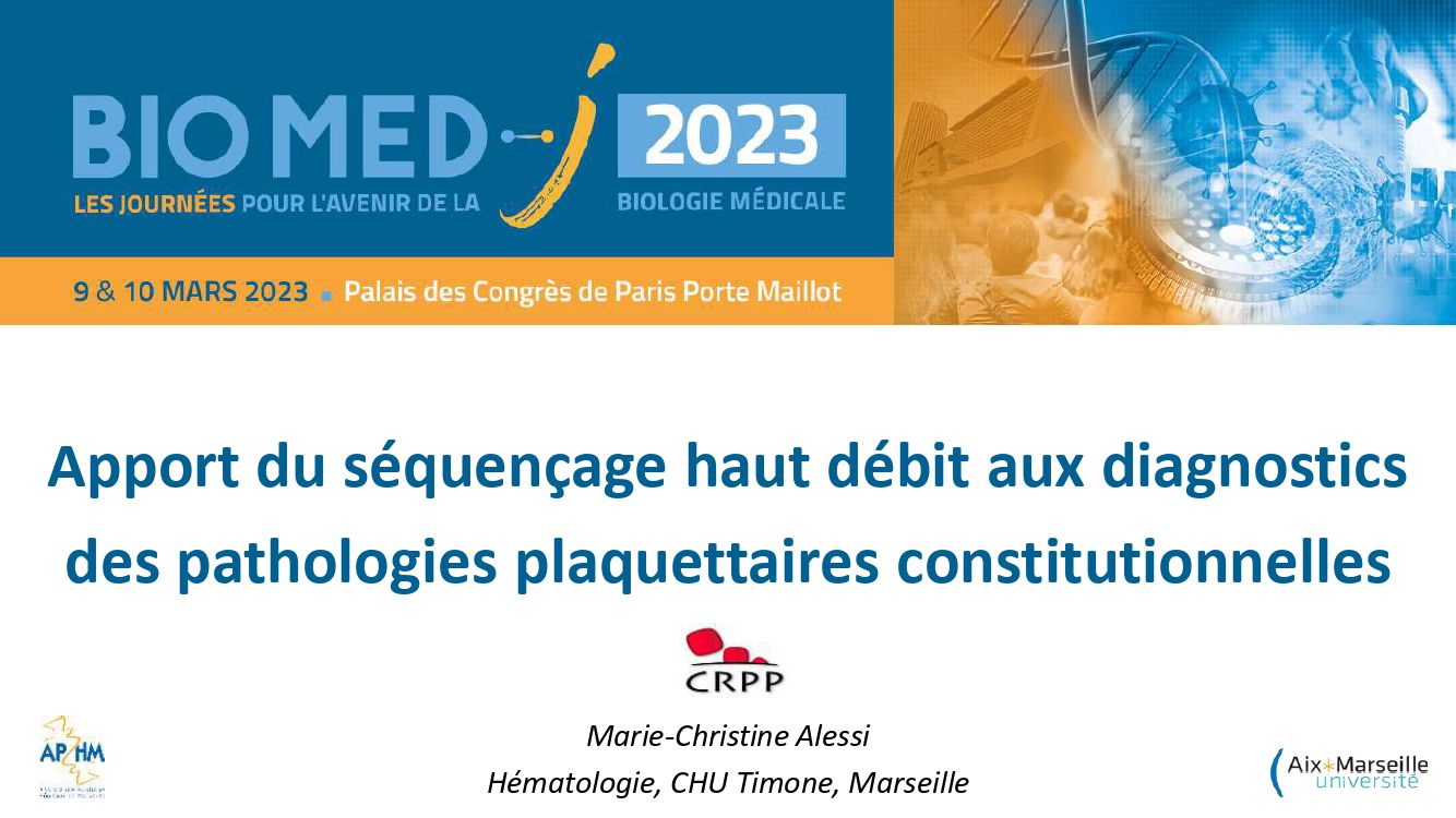 Apport du séquençage haut débit aux diagnostics des pathologies ...